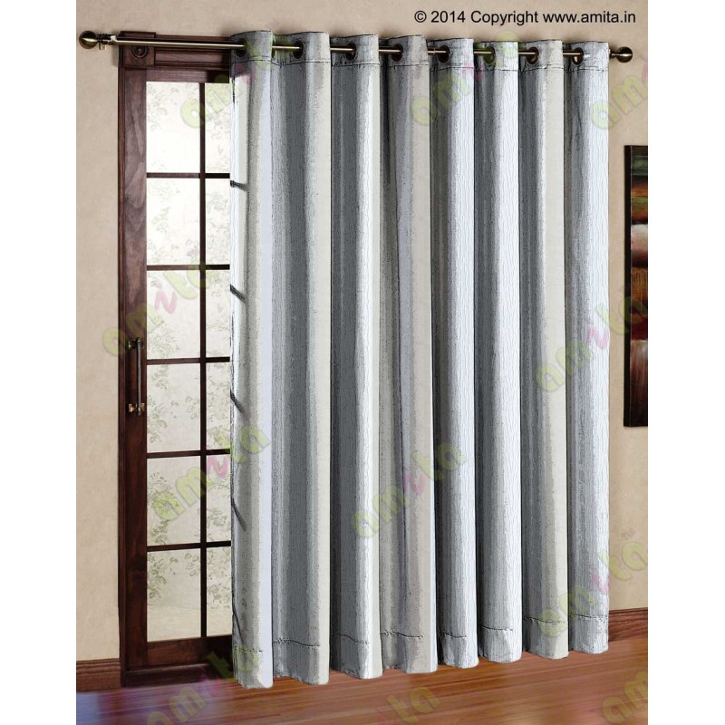 Half White Worm Stripes with Beige Khaki Colour Stripes Poly Main ...