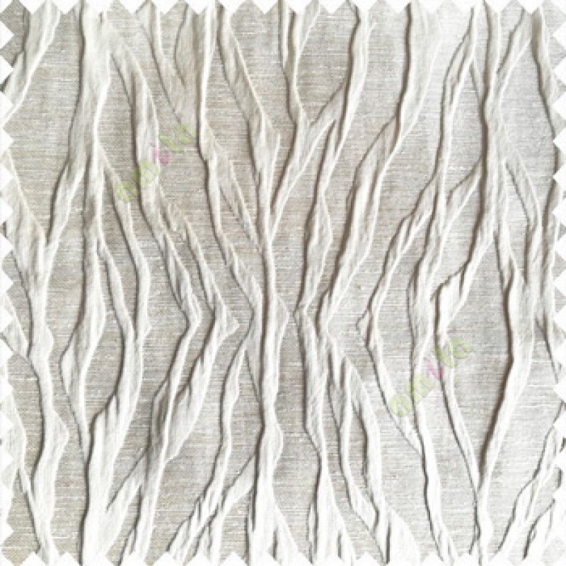 Cream color vertical folded vertical twist lines 3D embossed patterns ...