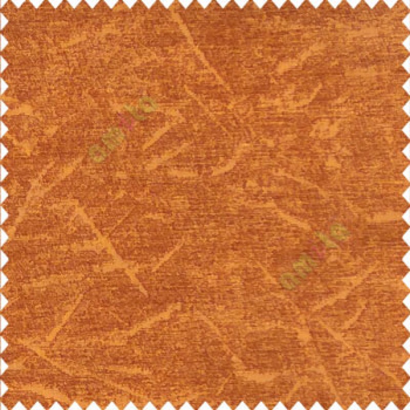 Orange color self design texture lines curved soft velvet finished poly ...