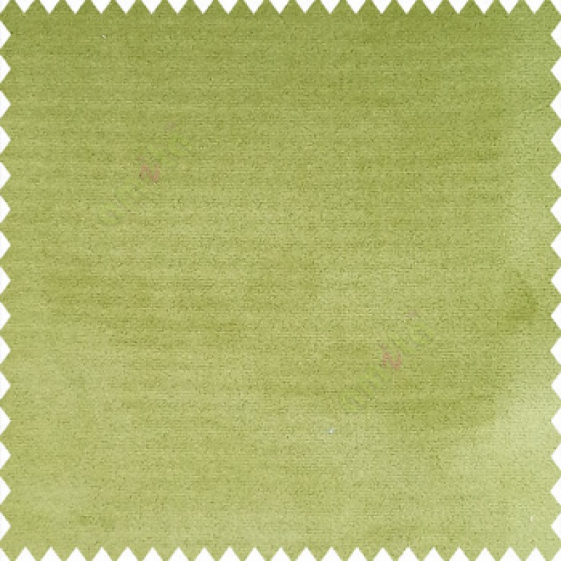 Lime green complete velvet finished base fabric soft feel polyester ...